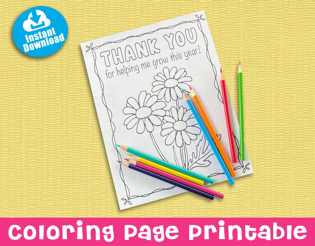 Teacher Appreciation Coloring Page | Projects In Parenting