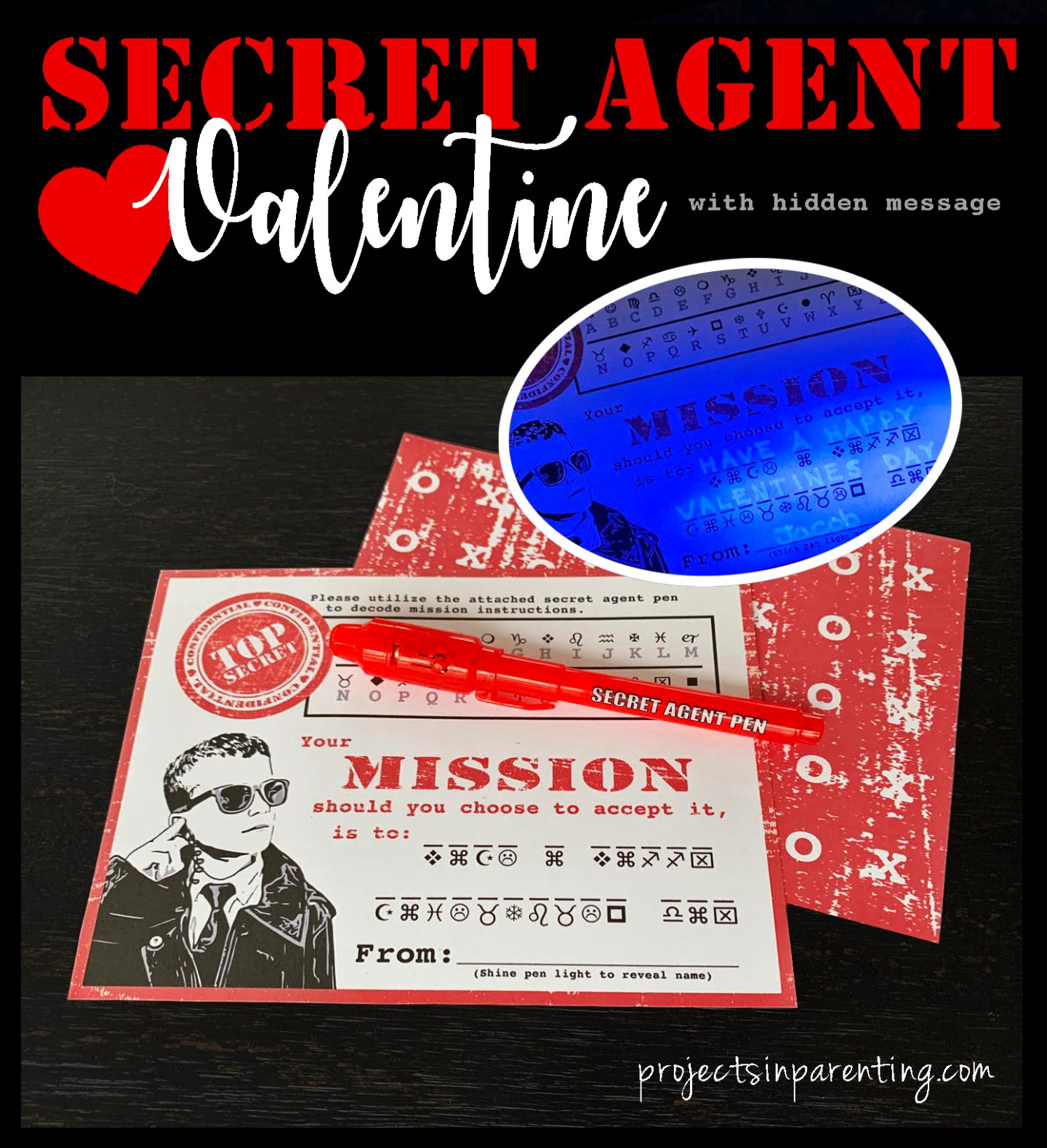Secret Agent Valentine | Projects In Parenting